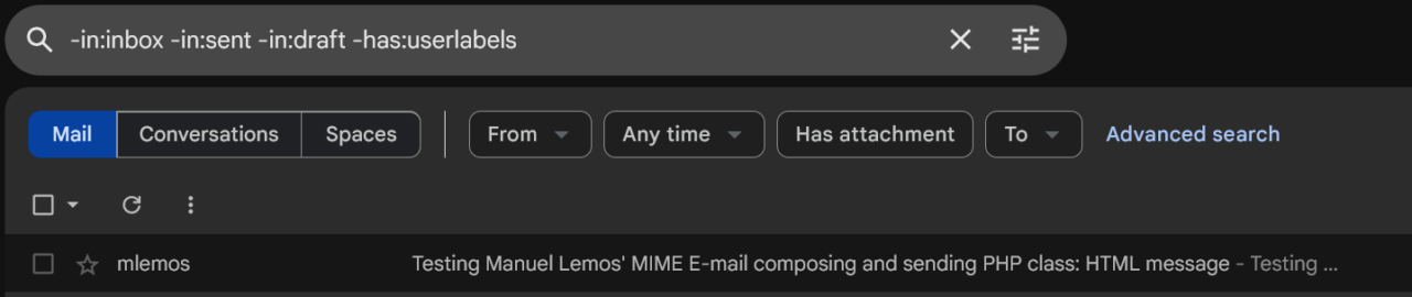 Gmail search operators to find Emails without labels – The Tech Blog